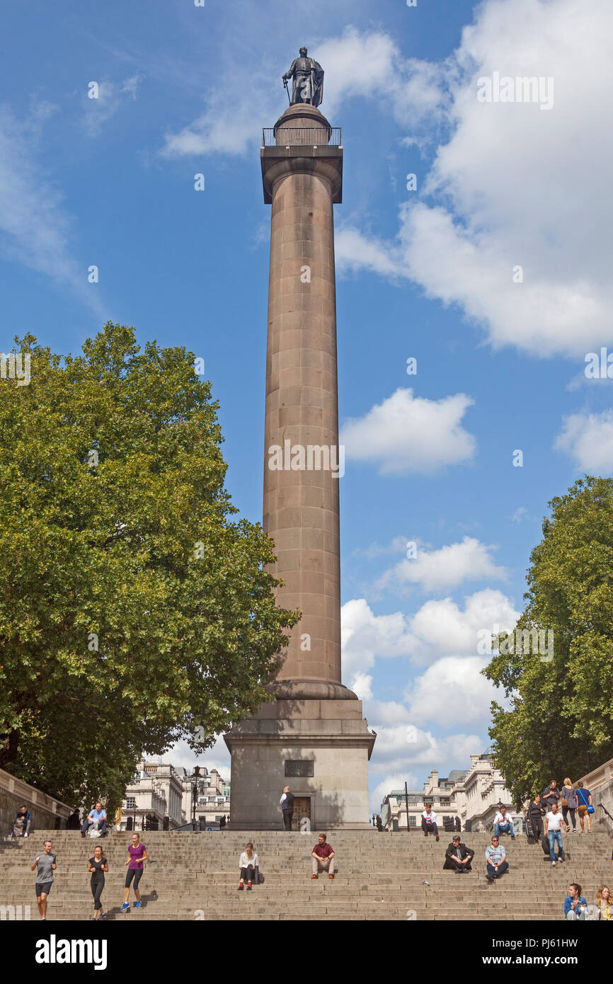 London, Westminster The Duke of York Column in Waterloo Place, with the ...