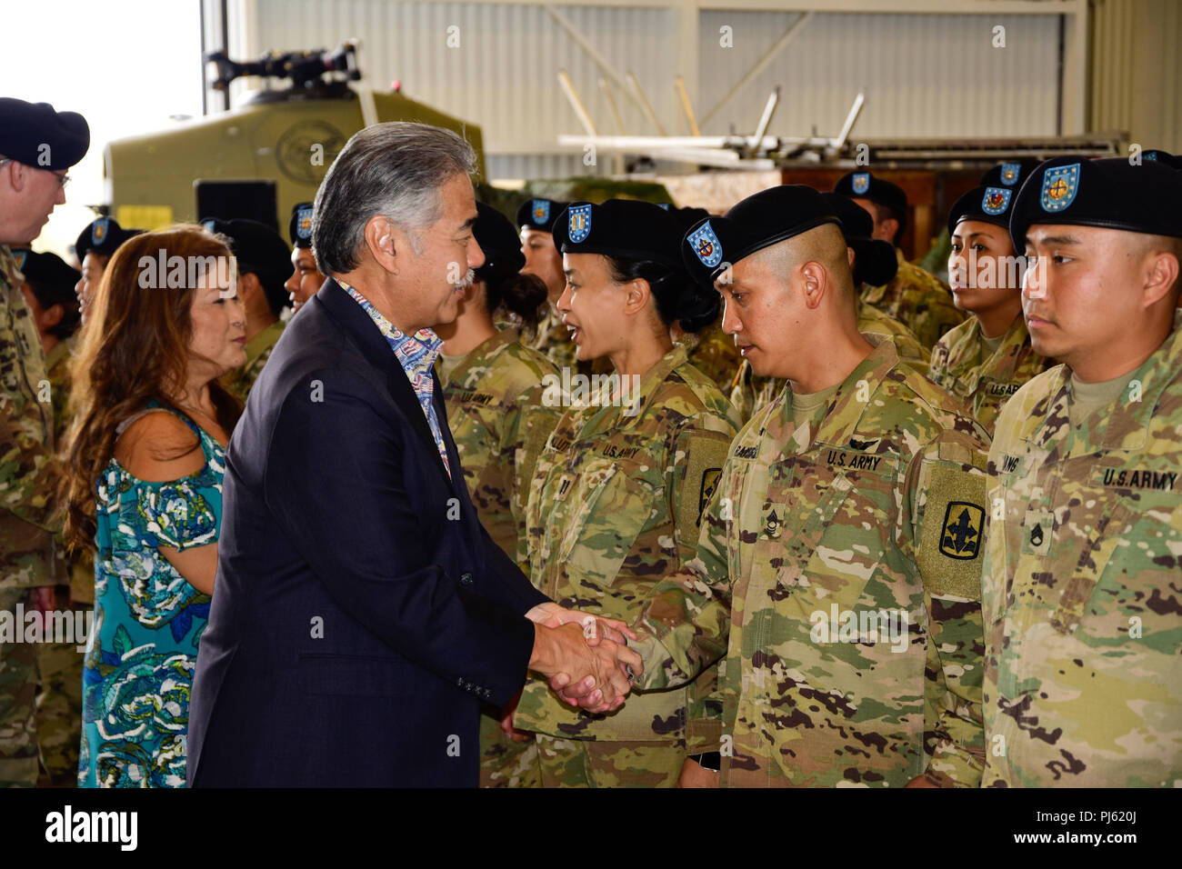 Governor David Y. Ige bid farewell to Master Sgt. Cesar Ramirez II from ...