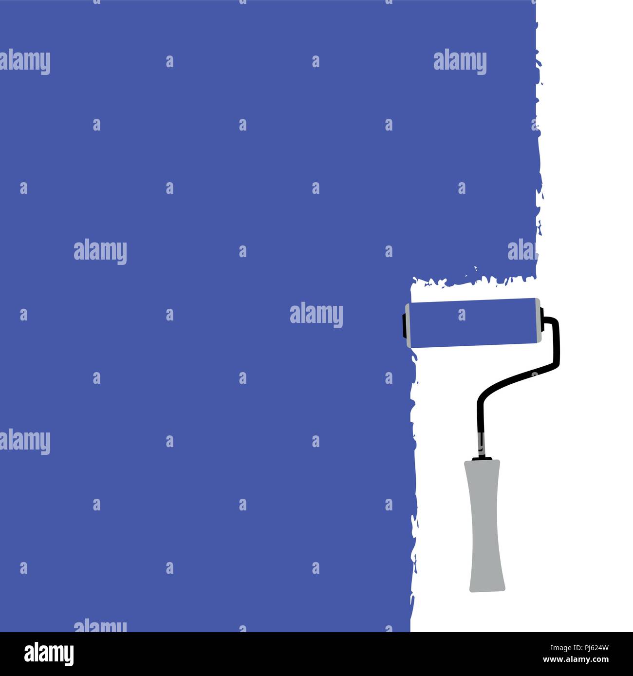 roller brush painting blue vector illustration EPS10 Stock Vector Image ...