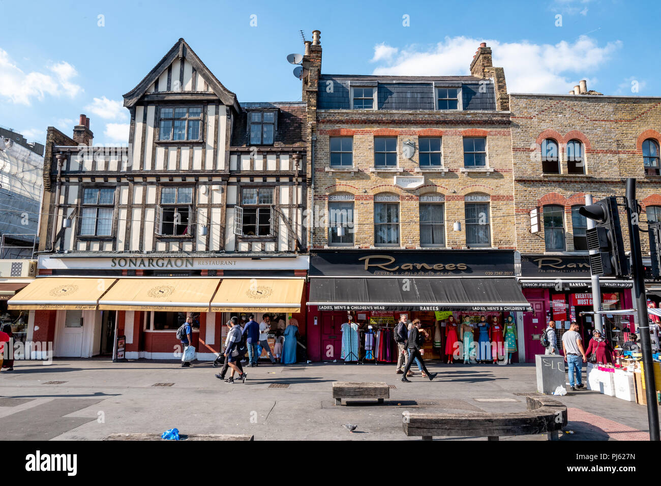 Mile End Road in East London Stock Photo - Alamy