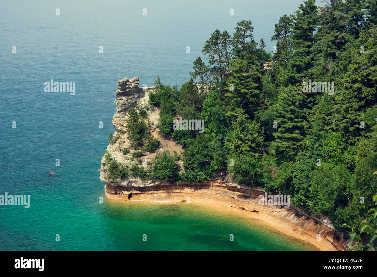 Miners Castle rock formation . Located in Pictured Rock National ...