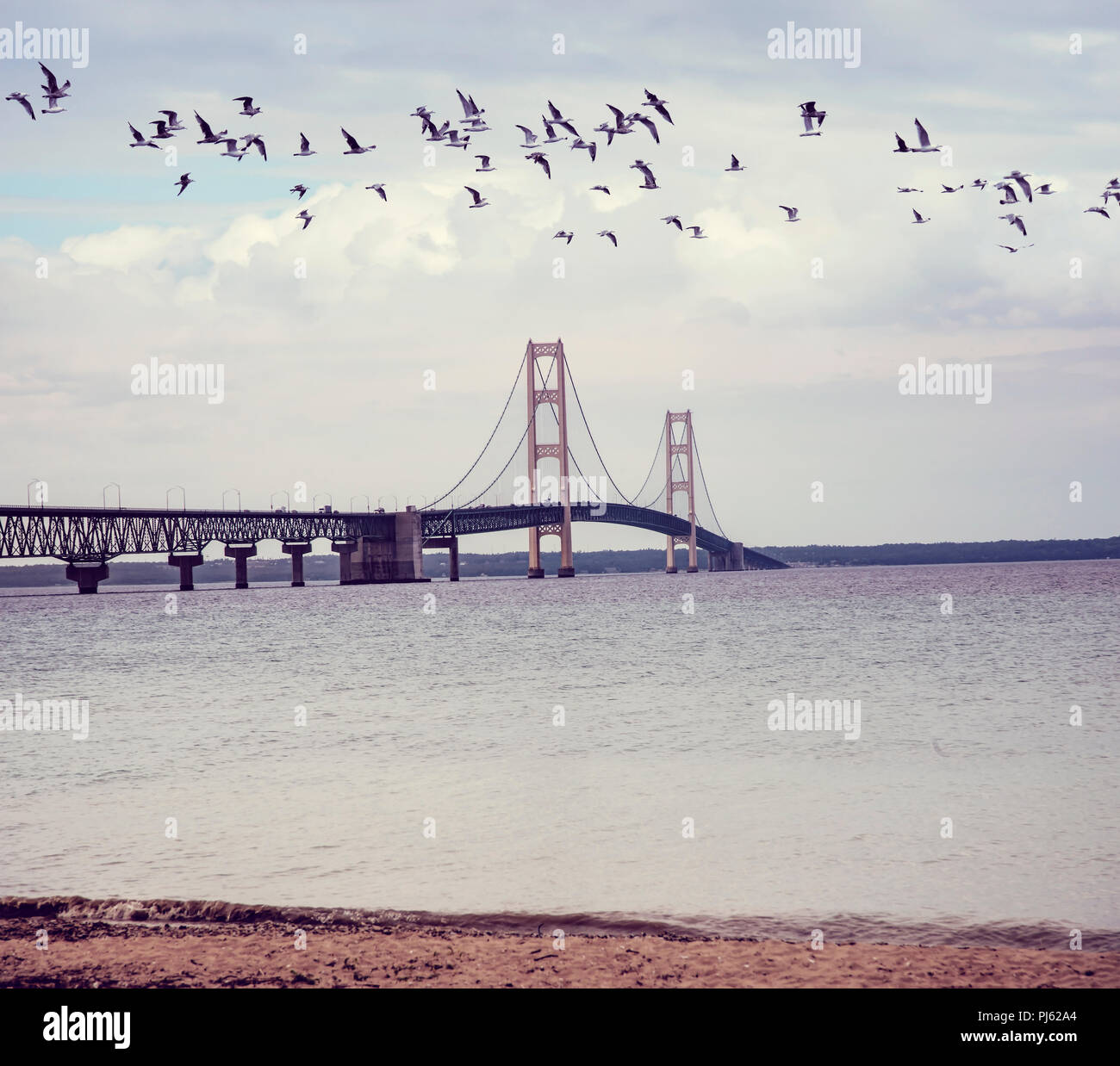 Mackinac suspension bridge hi-res stock photography and images - Alamy