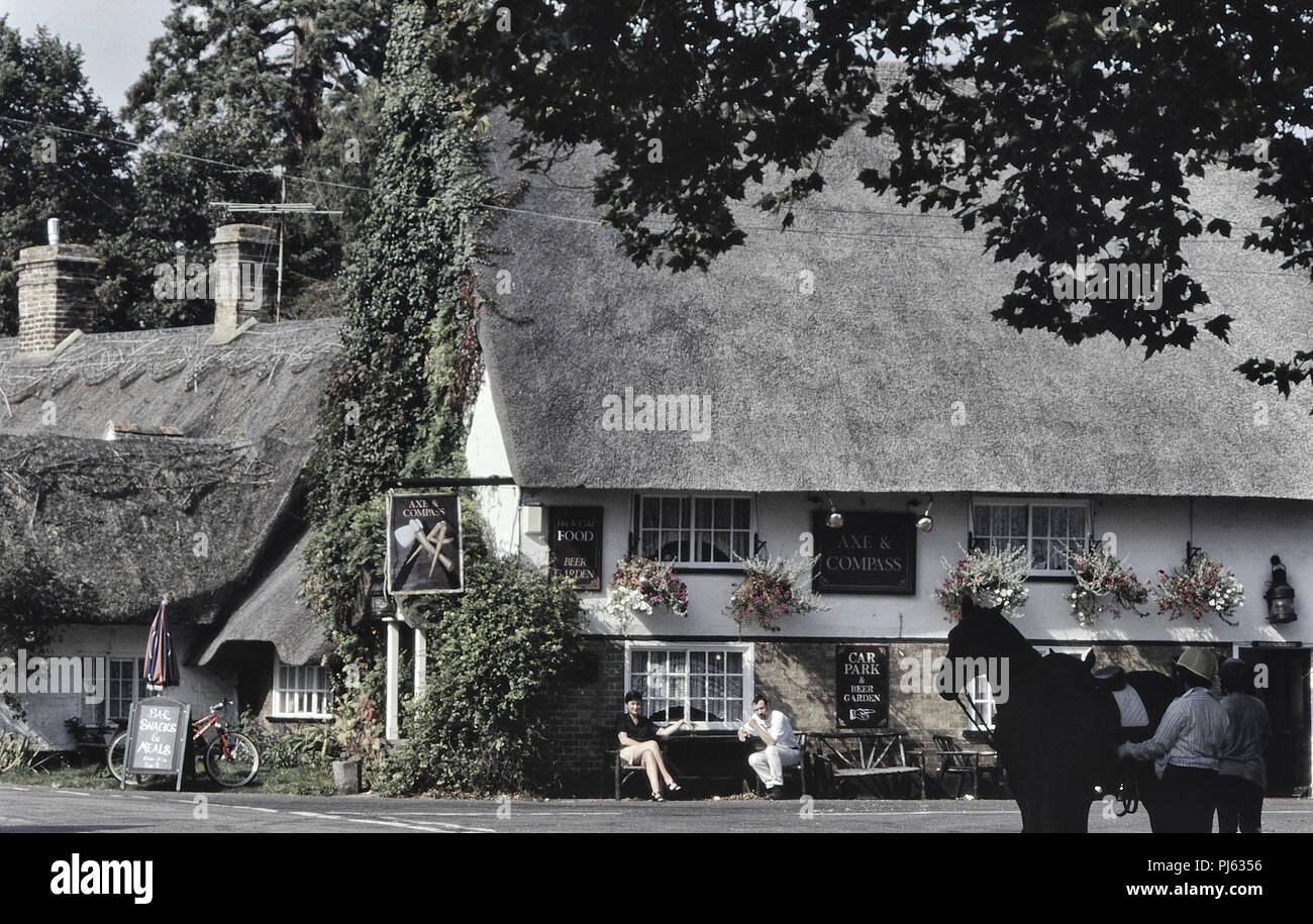 The Axe & Compass. A typical English Country Pub. Hemingford Abbots ...