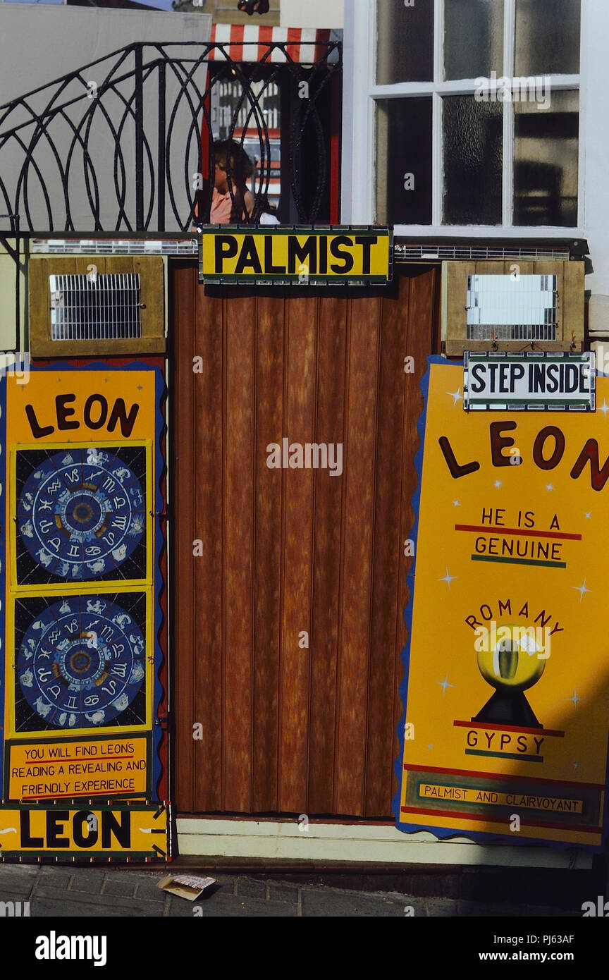 Romany gypsy palmist and clairvoyant booth, Margate, Thanet, Kent ...