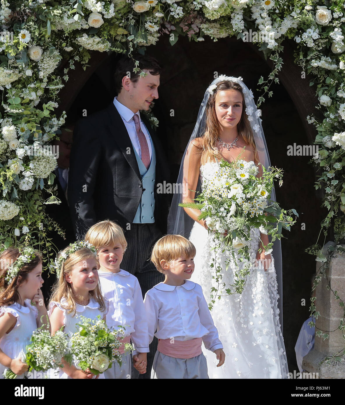 The wedding of Charlie Van Straubenzee and Daisy Jenks at St. Mary the ...