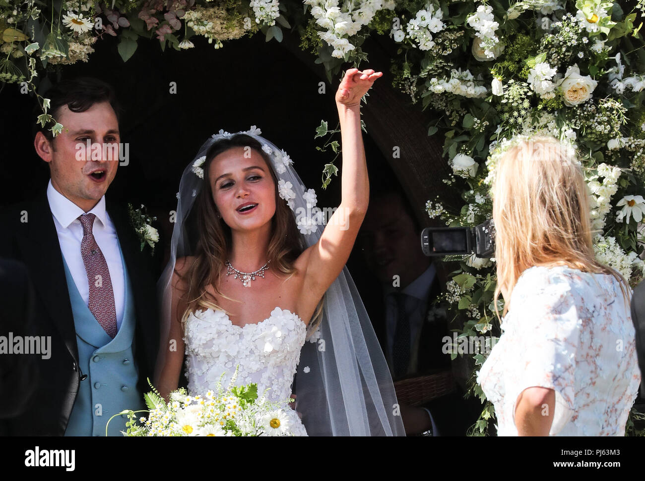 The wedding of Charlie Van Straubenzee and Daisy Jenks at St. Mary the ...