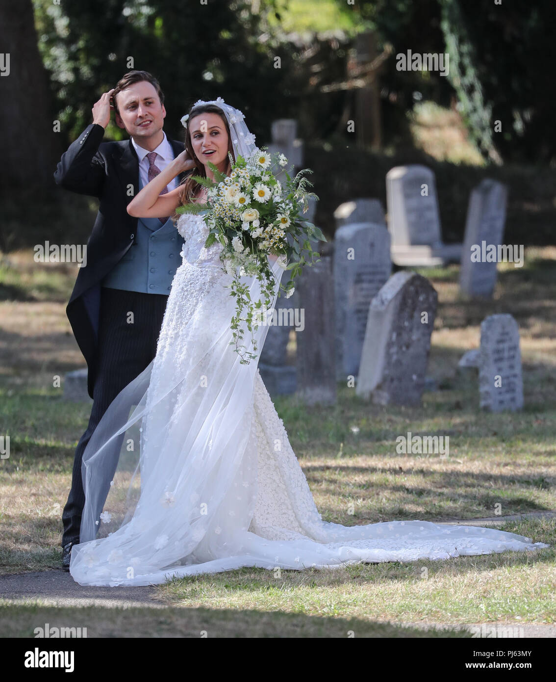The wedding of Charlie Van Straubenzee and Daisy Jenks at St. Mary the ...