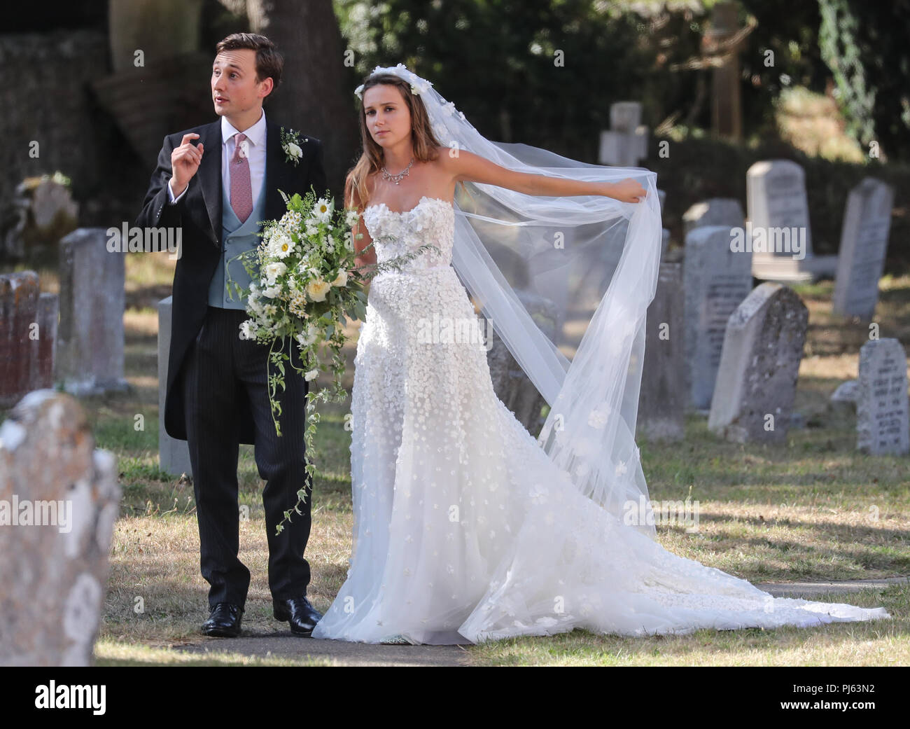 The wedding of Charlie Van Straubenzee and Daisy Jenks at St. Mary the ...