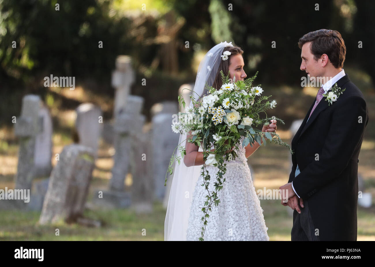 The wedding of Charlie Van Straubenzee and Daisy Jenks at St. Mary the ...