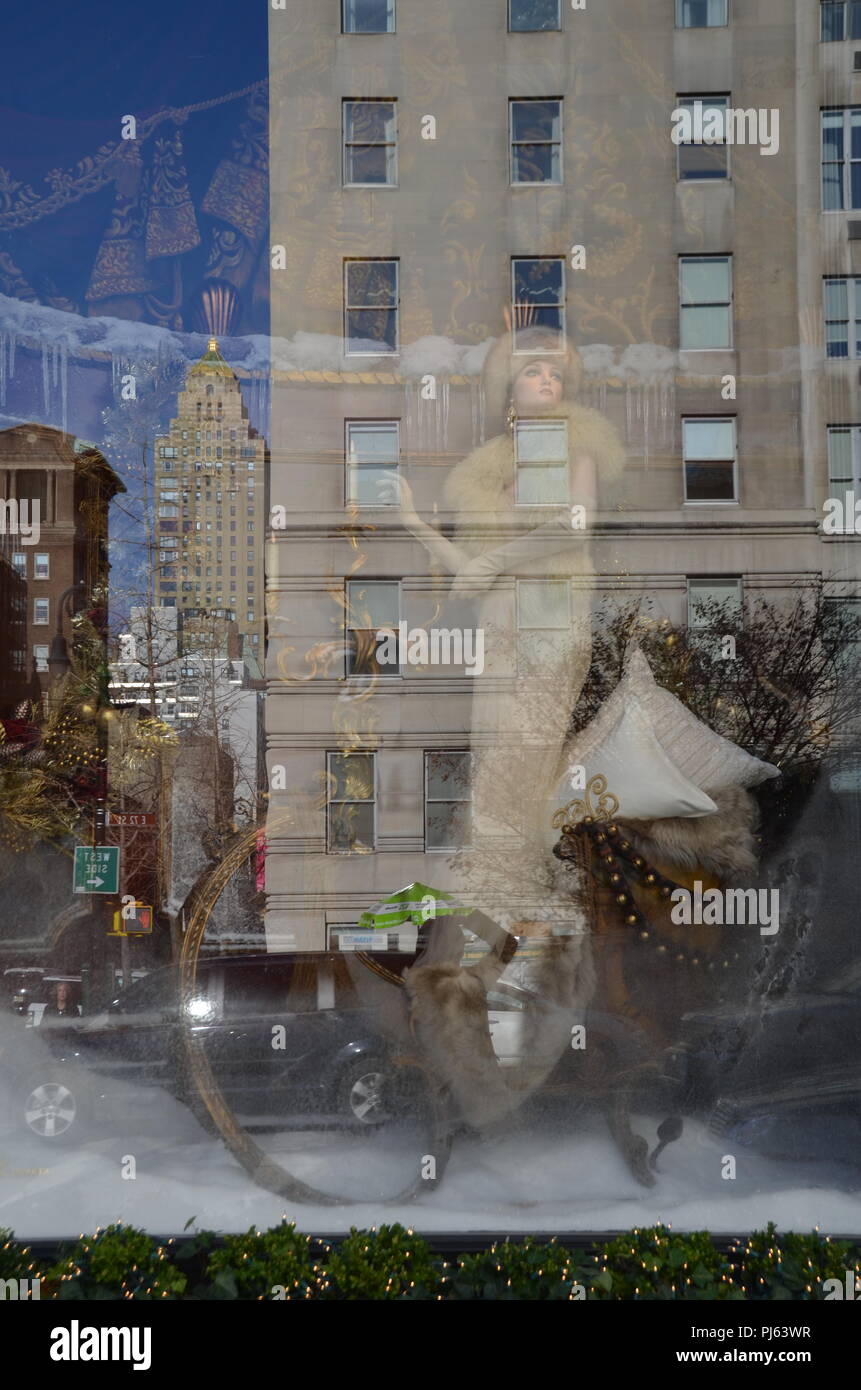 Spectacular window display at Ralph Lauren in NYC on December 11, 2013 ...