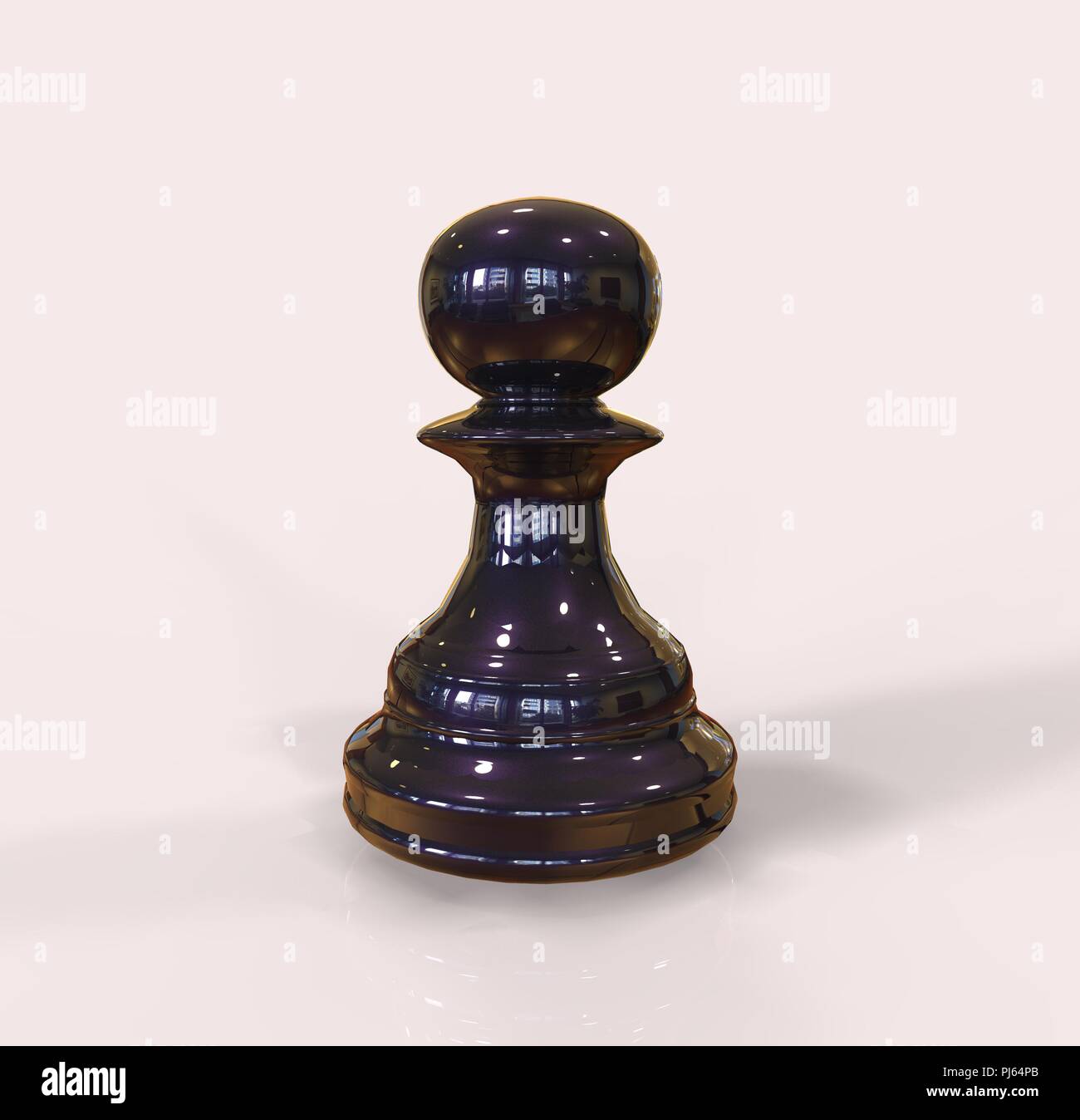 3d render black chess pieces isolated on a white background Stock Photo ...