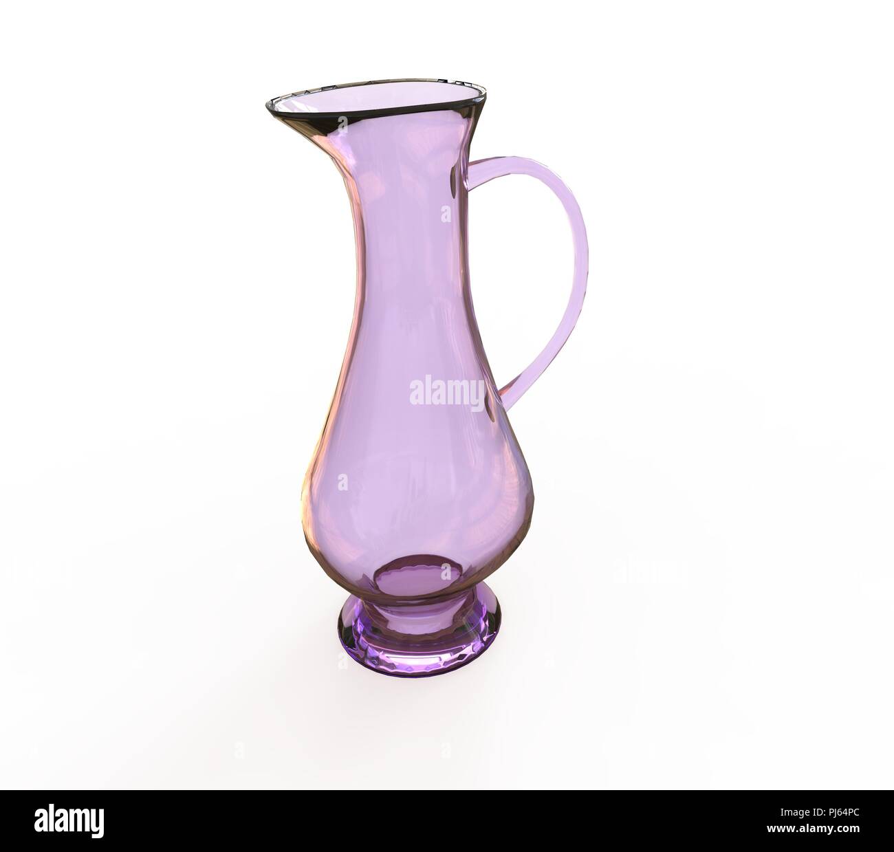 3d render of a purple jug isolated on a white background Stock Photo ...