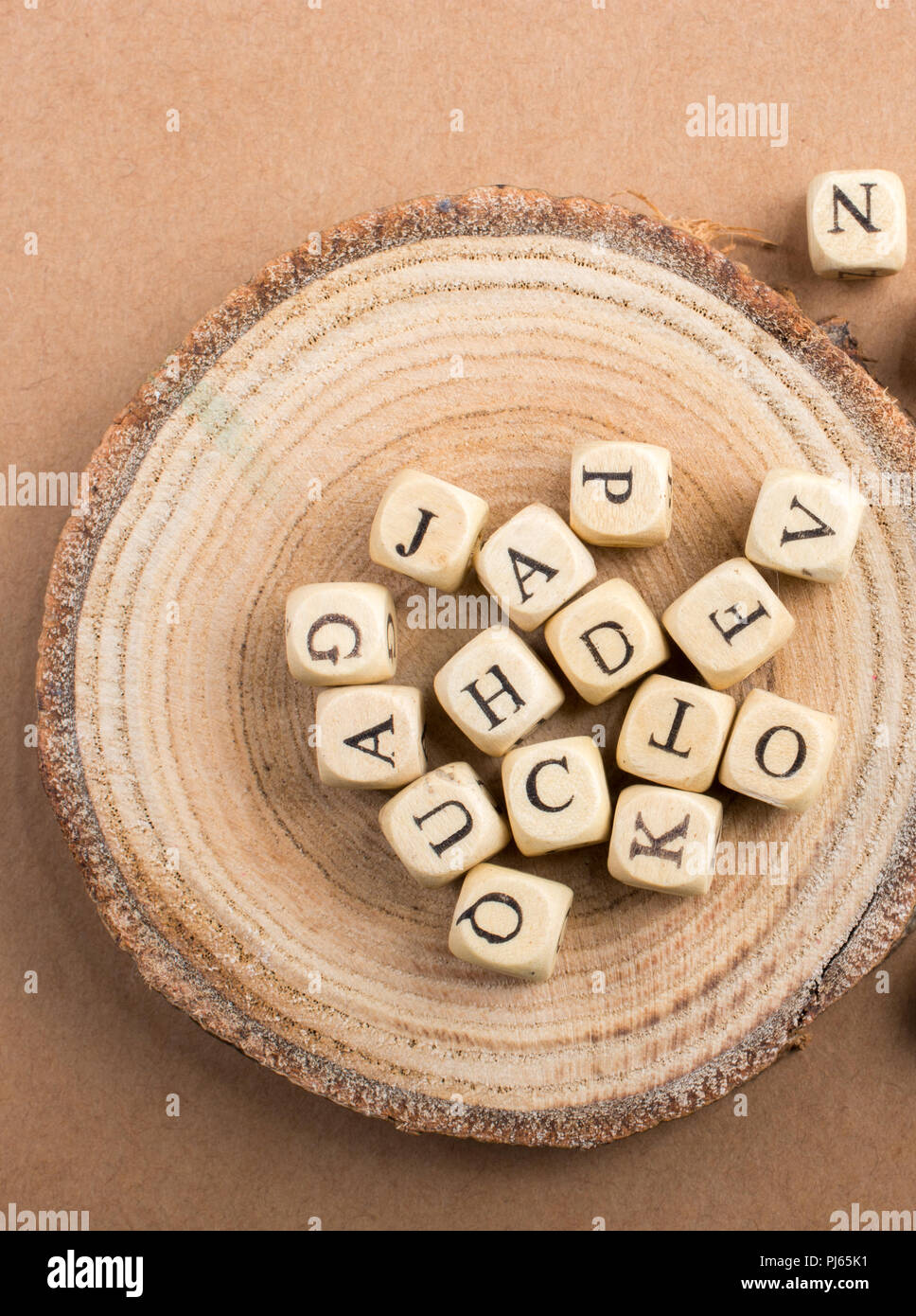 Letter cubes of Alphabet made of wood Stock Photo - Alamy