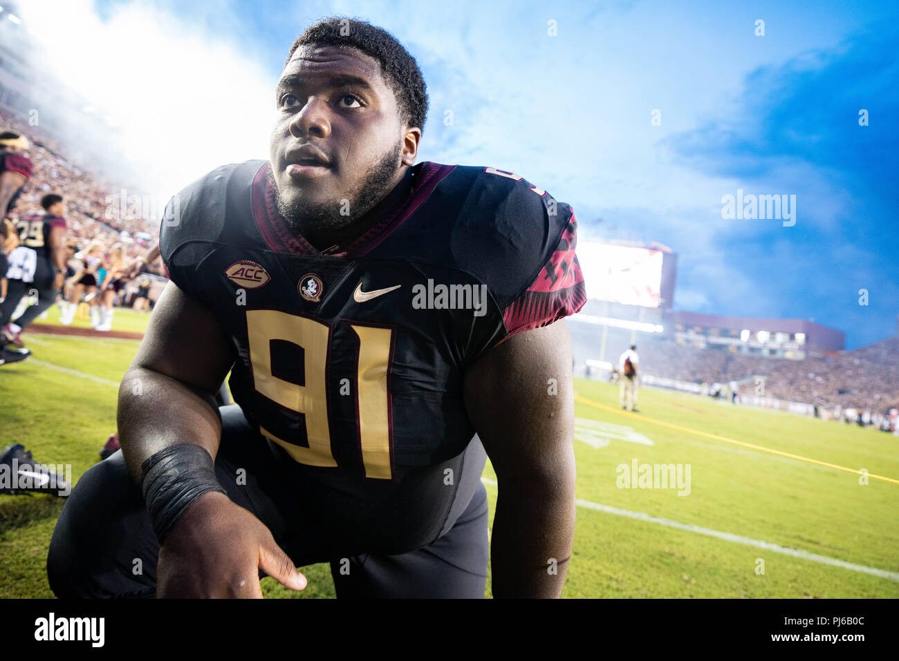 Florida State Seminoles defensive lineman Robert Cooper (91) during the ...