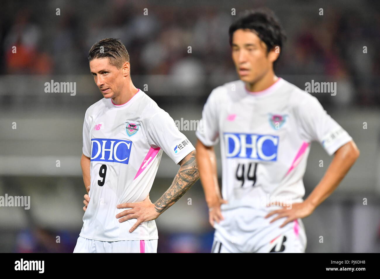 Tokyo, Japan. 2nd Sep, 2018. (L-R) Fernando Torres, Mu Kanazaki (Sagan ...