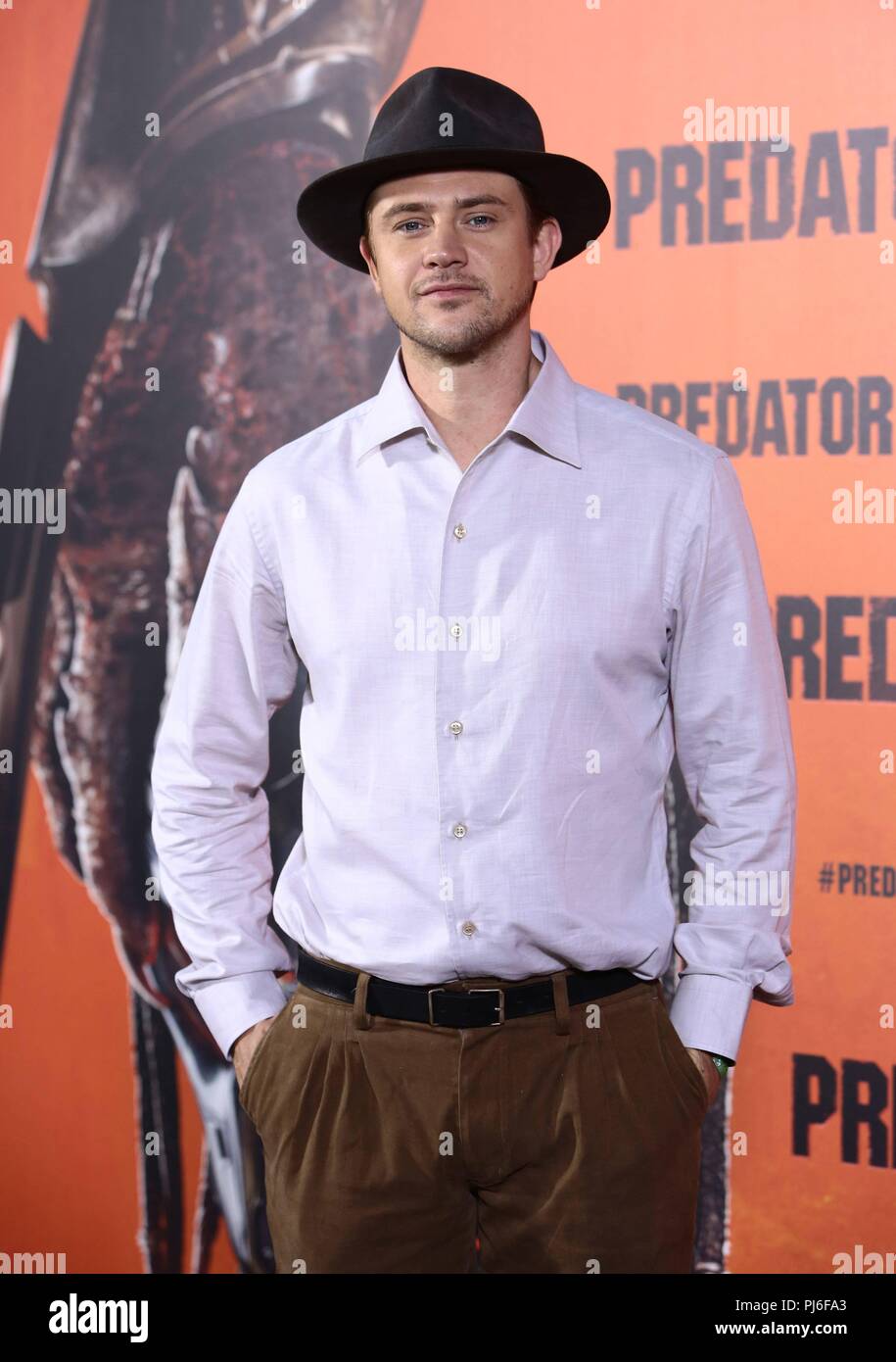 Actor Boyd Holbrook during the film promotion of "Predator" in Madrid ...