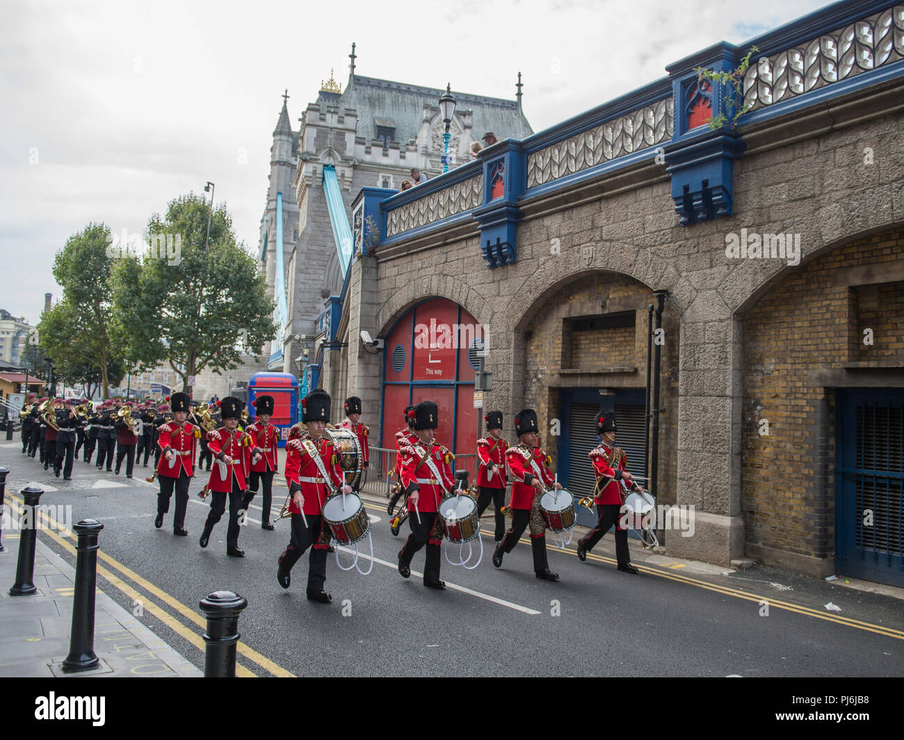 City of London, UK. 5 September, 2018. The Royal Regiment of Fusiliers ...