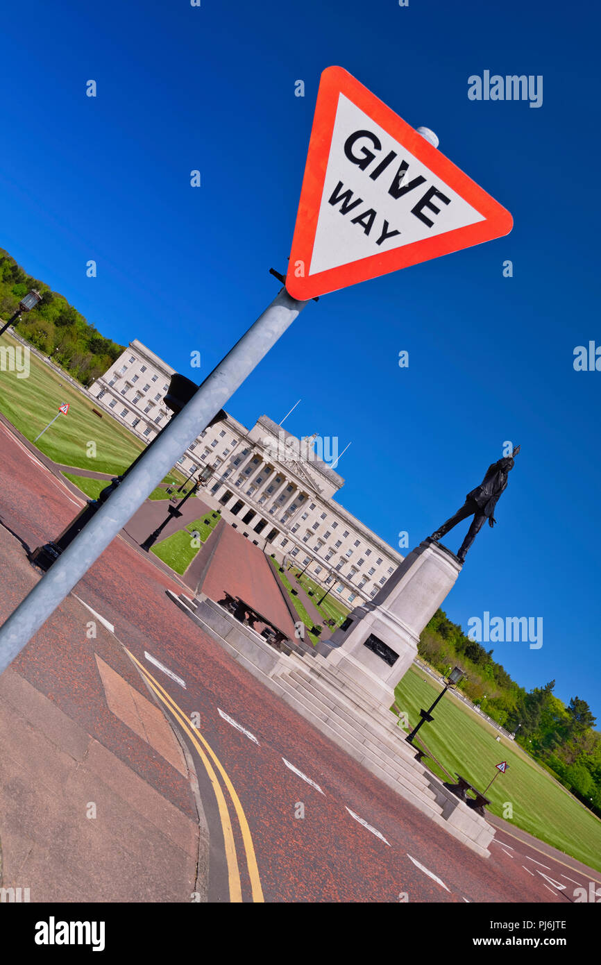 Northern Ireland, Belfast, Stormont, Angular view of Northern Ireland ...