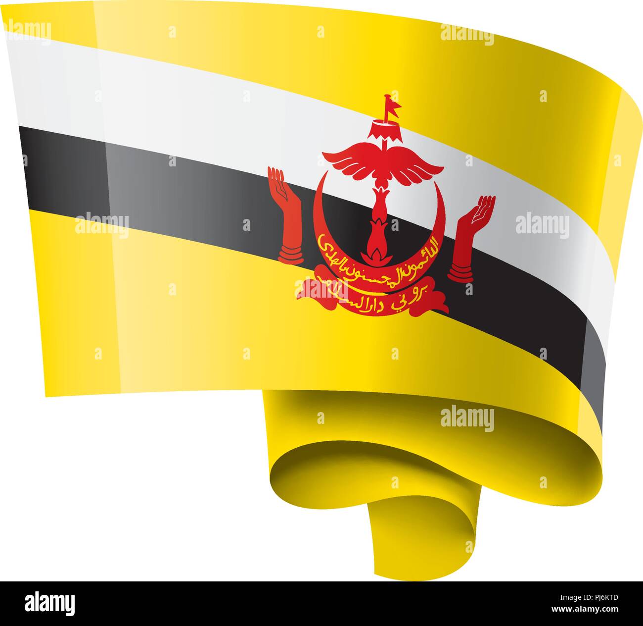 Brunei flag, vector illustration on a white background Stock Vector ...
