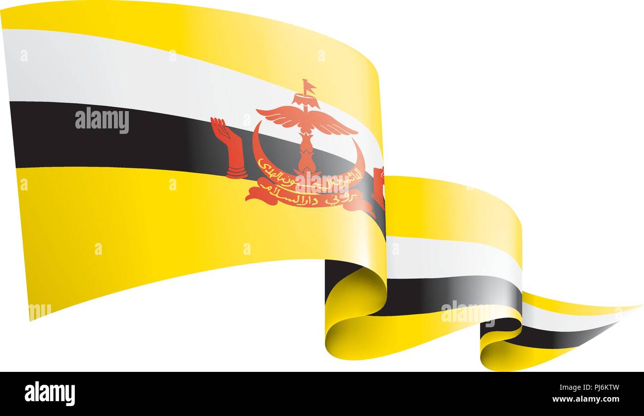 Brunei flag, vector illustration on a white background Stock Vector ...