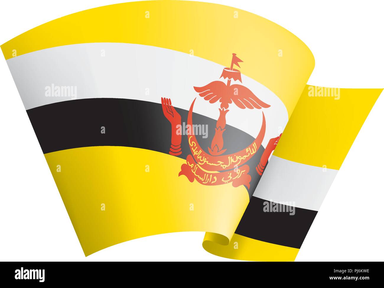 Brunei flag, vector illustration on a white background Stock Vector ...