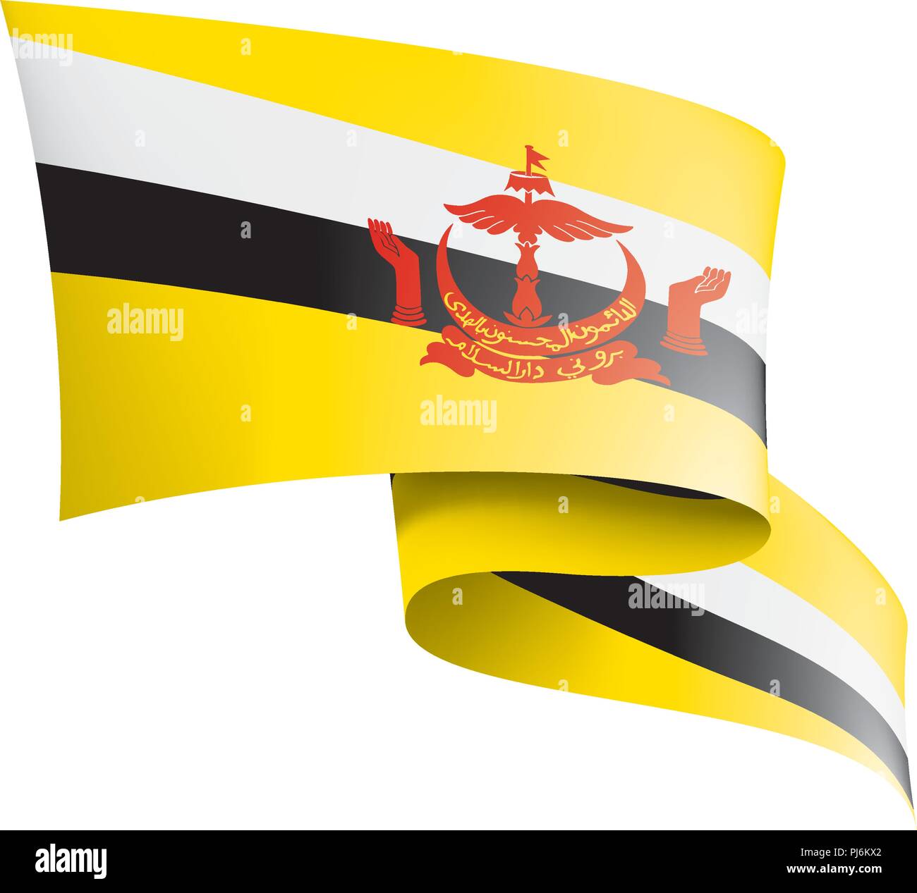 Brunei flag, vector illustration on a white background Stock Vector ...