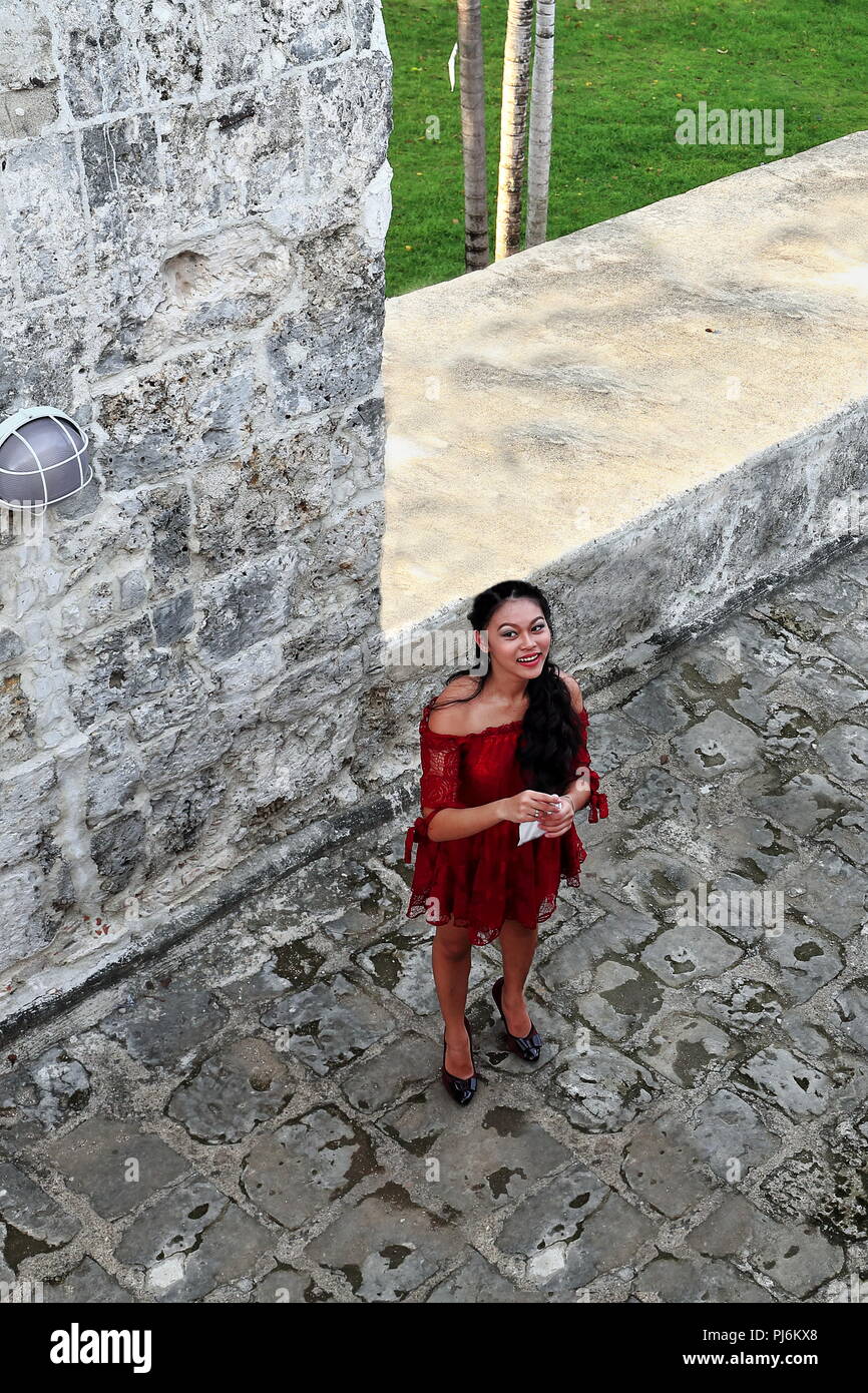 Cebu City, Philippines-October 18, 2016: Filipino model dressed in ...