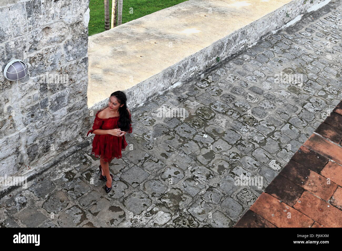 Cebu City, Philippines-October 18, 2016: Filipino model dressed in ...