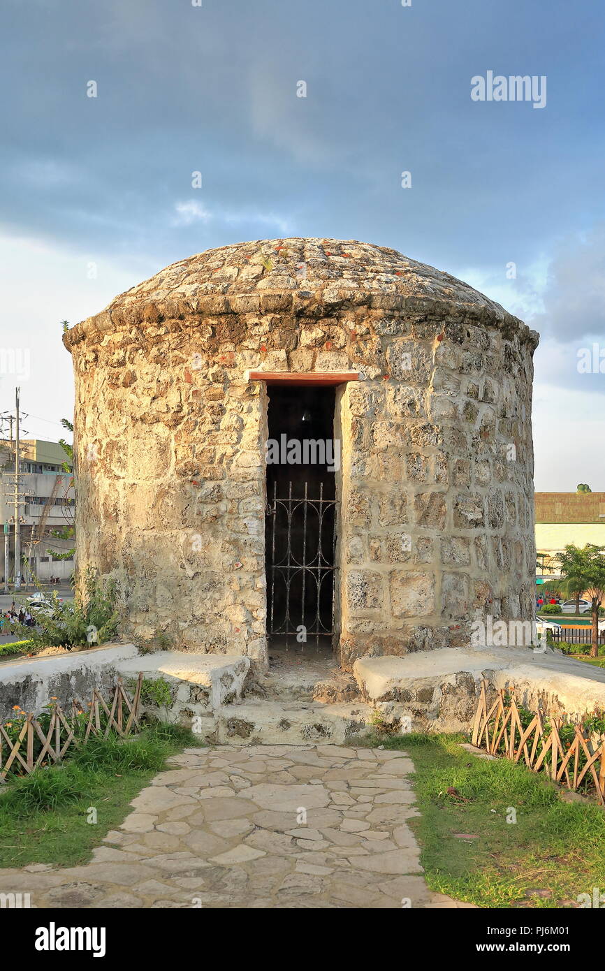 Round turret or sentry or barbizan on the wall of the Spanish founded ...