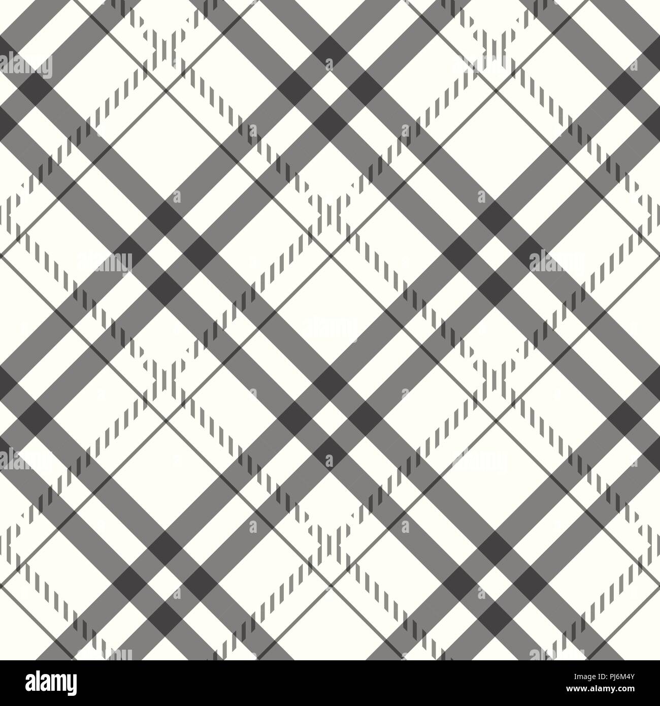 Gray black white pixel check plaid seamless pattern. Vector ...