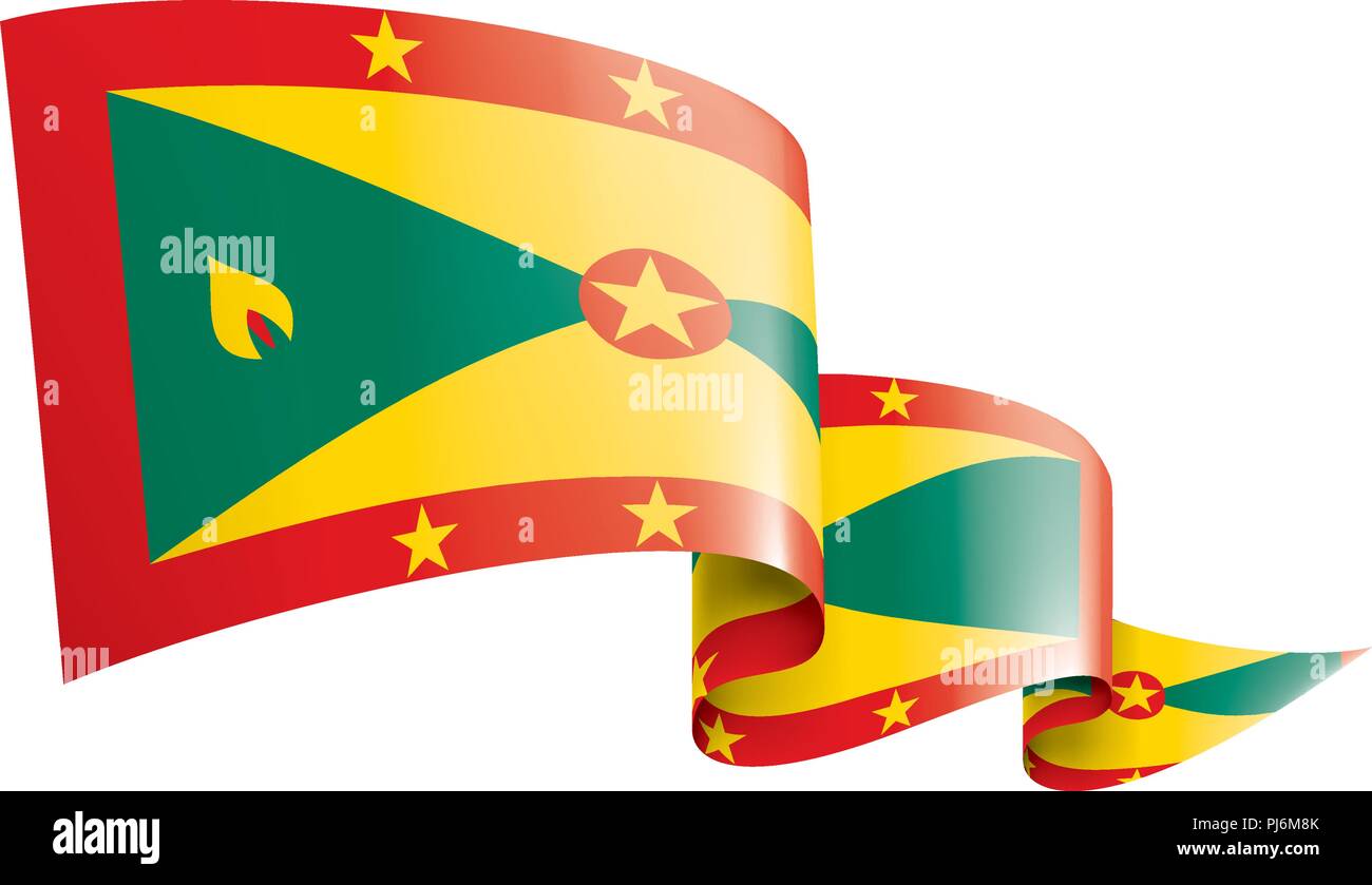 Grenada flag, vector illustration on a white background Stock Vector ...