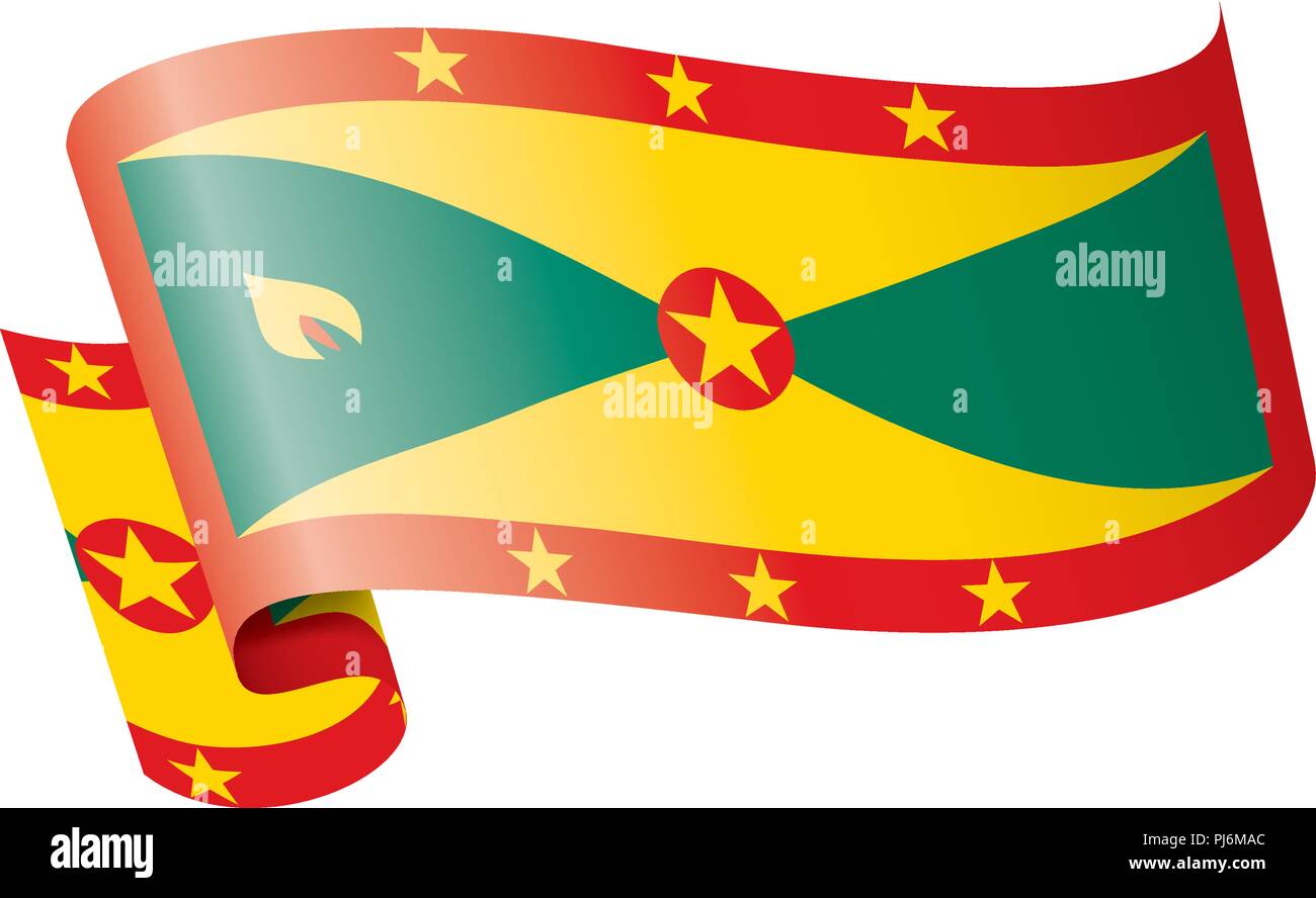 Grenada flag, vector illustration on a white background Stock Vector ...