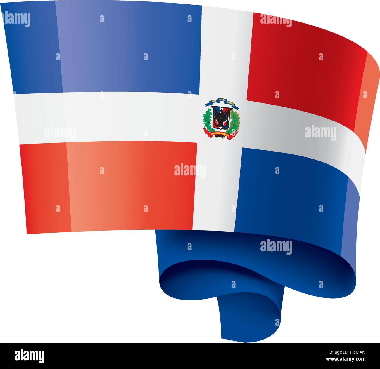 Dominicana flag, vector illustration on a white background Stock Vector ...