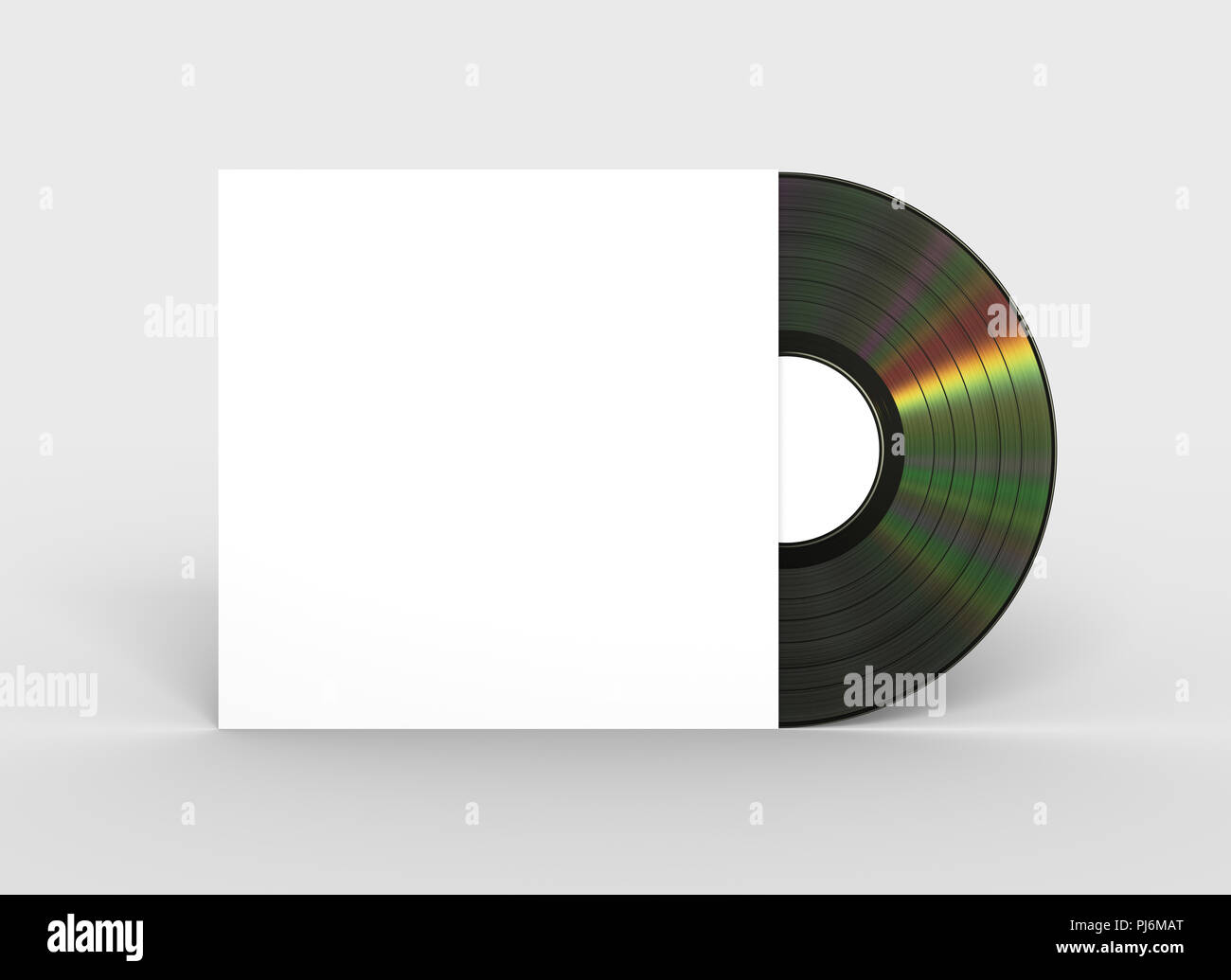 Vinyl Record In Paper Case. 3D Illustration Stock Photo - Alamy
