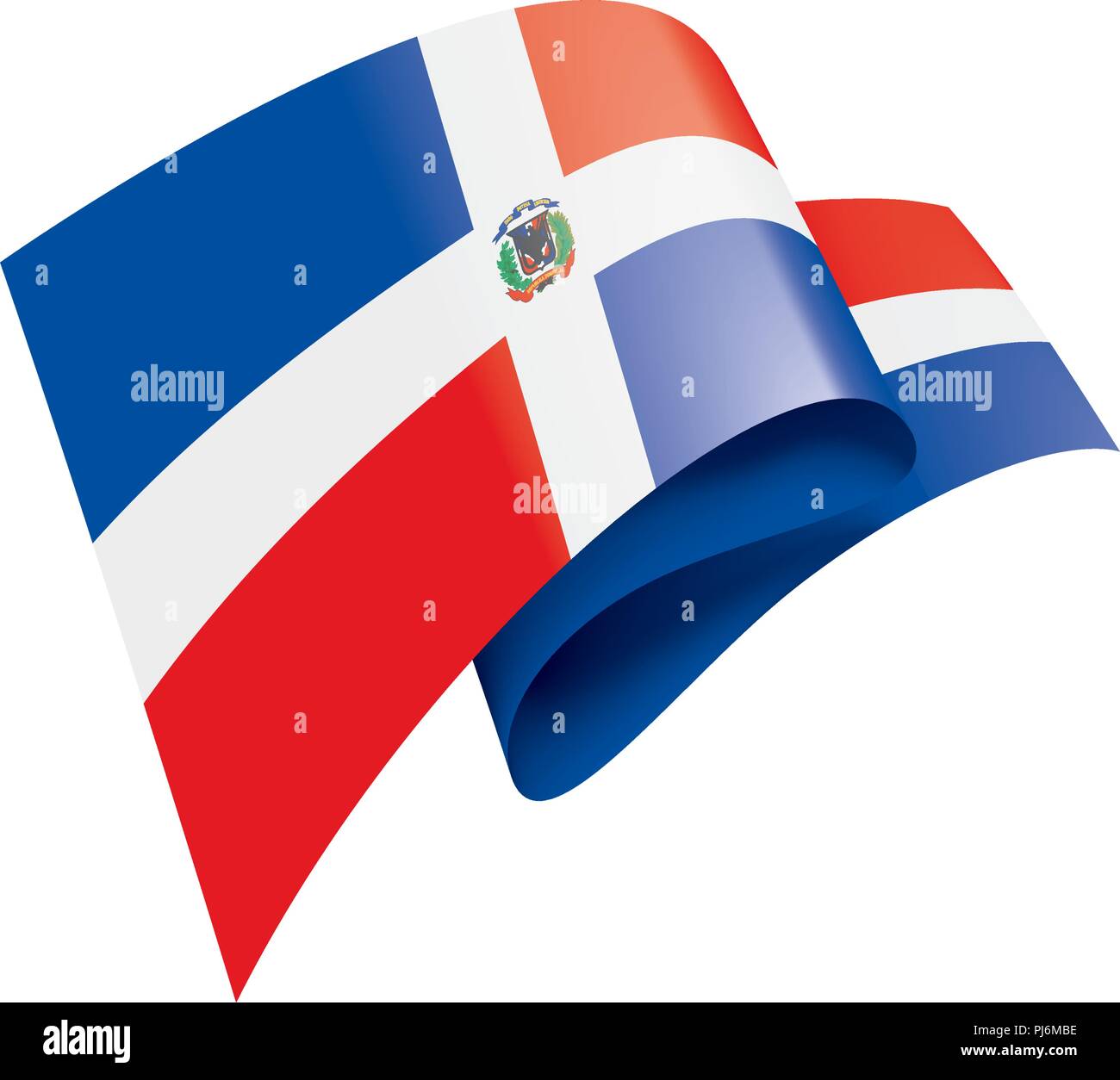 Dominicana flag, vector illustration on a white background Stock Vector ...