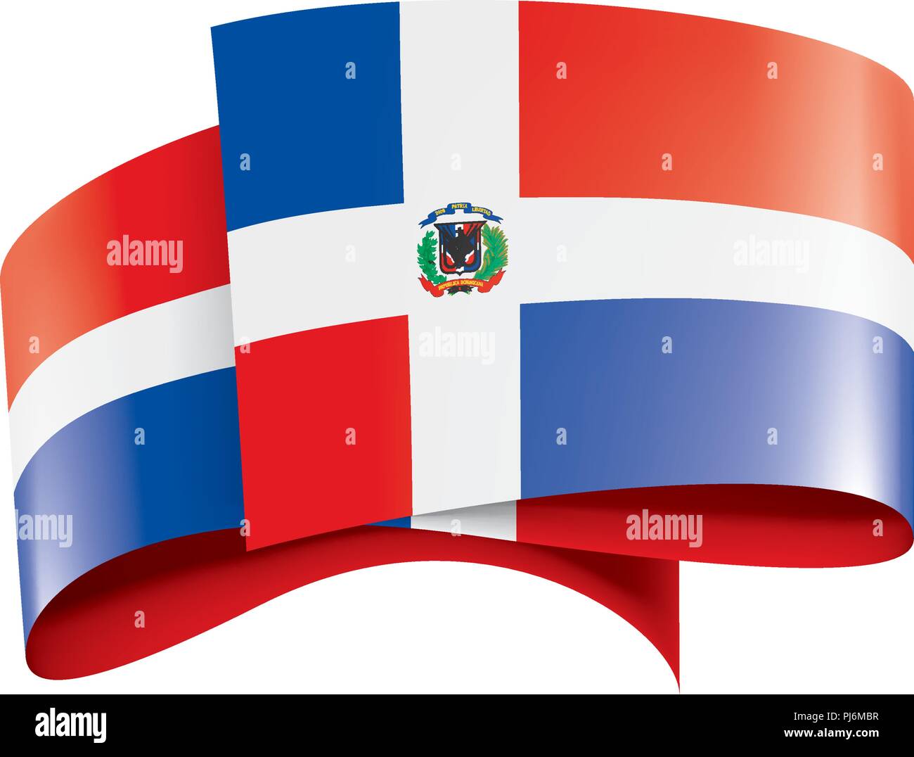 Dominicana flag, vector illustration on a white background Stock Vector ...