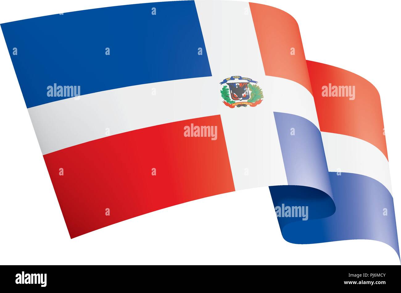 Dominicana flag, vector illustration on a white background Stock Vector ...