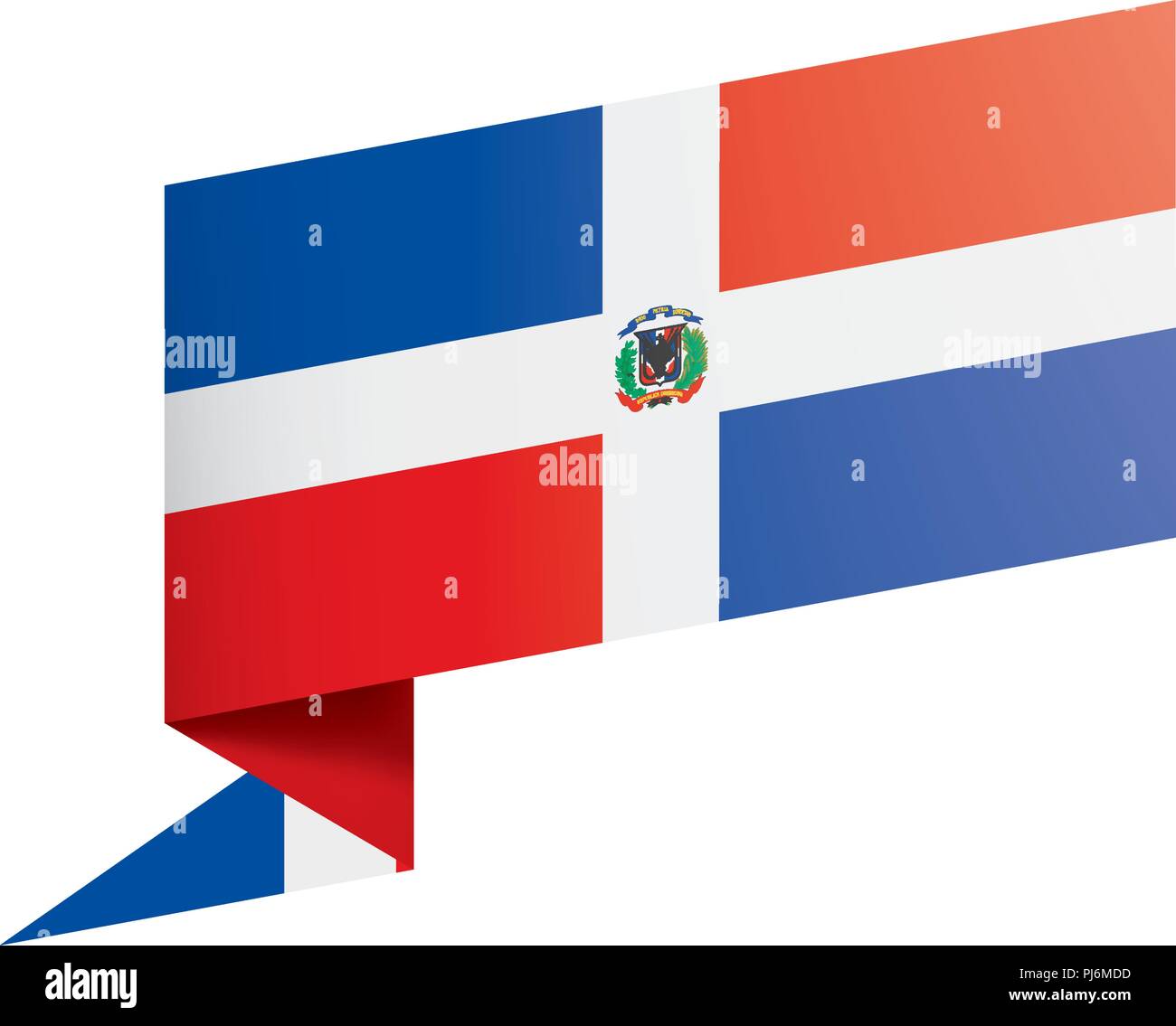 Dominicana flag, vector illustration on a white background Stock Vector ...