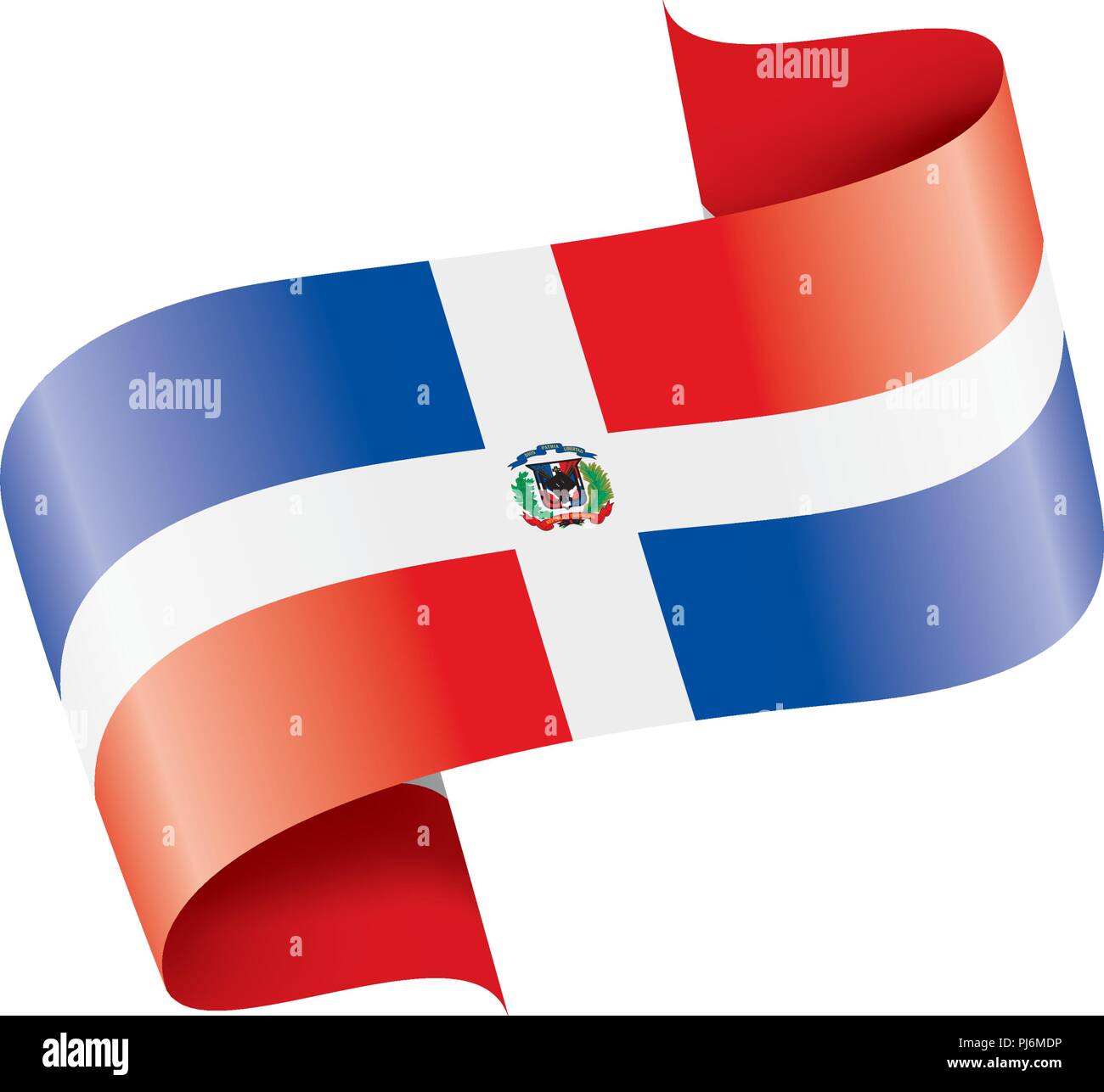 Dominicana flag, vector illustration on a white background Stock Vector ...