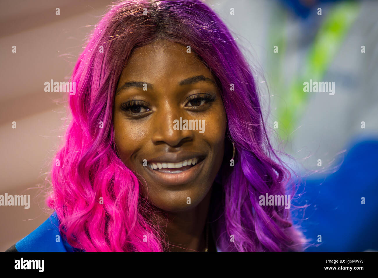 BRUSSELS - BELGIUM, 31 AUG 18. Shaunae Miller - Uibo competing in the ...