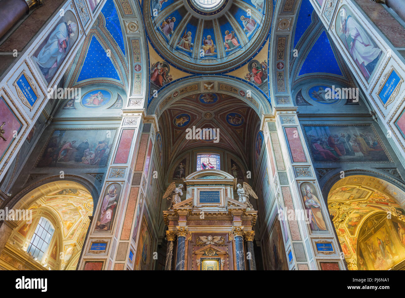 Church of St. Augustine interior, Sant'Agostino, Rome, Lazio, Italy ...
