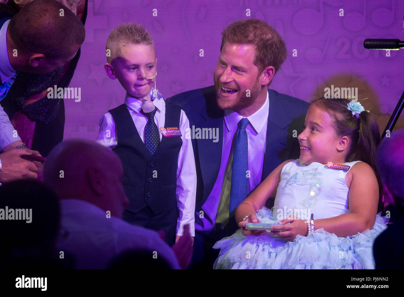 The Duke of Sussex with Mckenzie Brackley and Matilda Booth at the ...