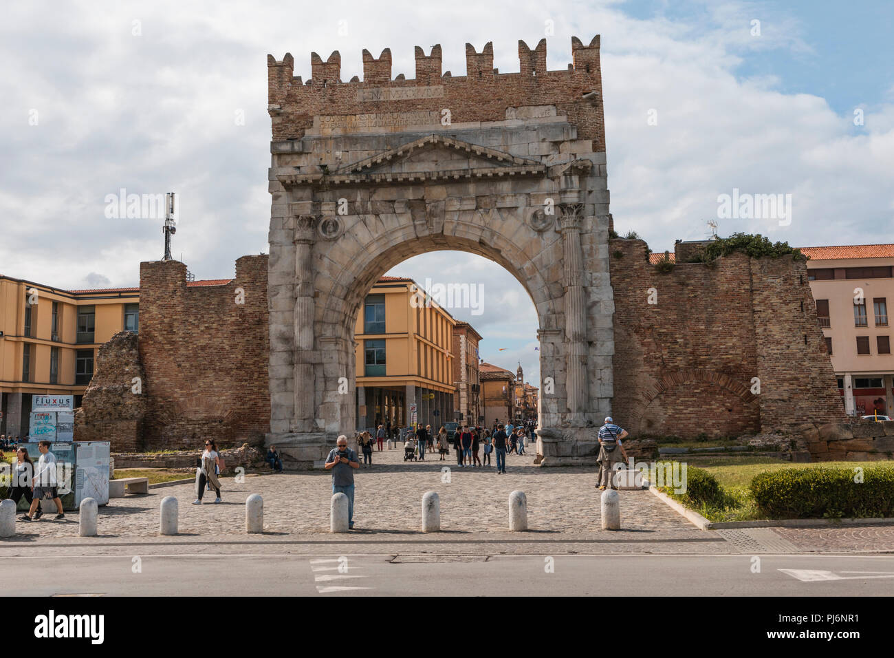 Arch of Augustus - Rimini – Historic landmark of Italy Stock Photo - Alamy