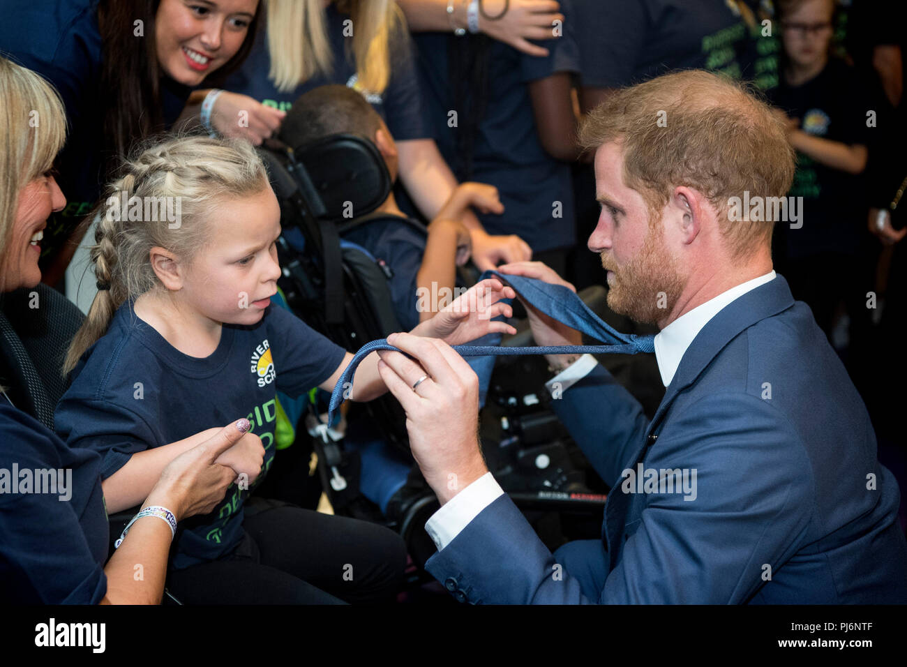 The Duke of Sussex with Ruby Joslin-Smith from Riverside School Choir ...