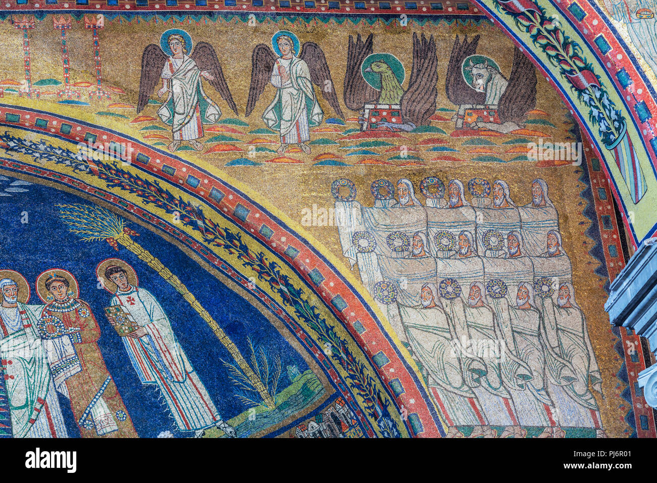 Mosaics (9th century), Basilica of Saint Praxedes, Basilica di Santa ...