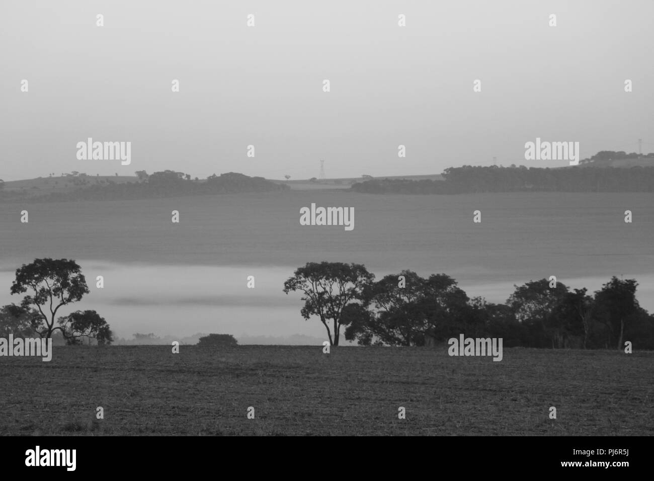 cold morning on the road Stock Photo - Alamy