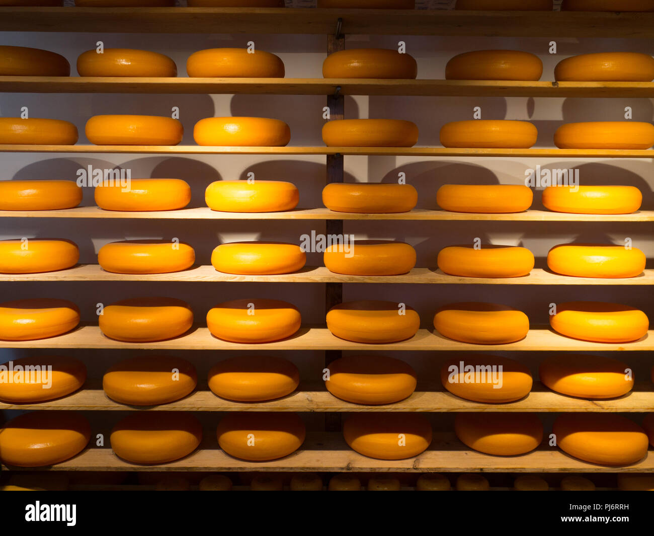 A selection of Holland Dutch cheese in Amsterdam Stock Photo - Alamy