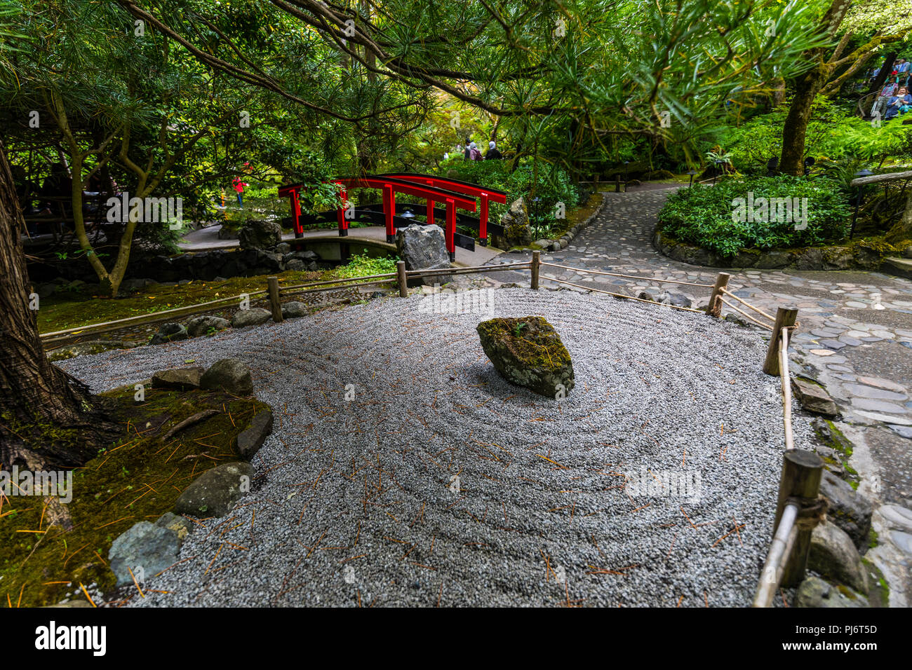 In the Japanese Garden at Butchart Gardens inear Victoria British ...