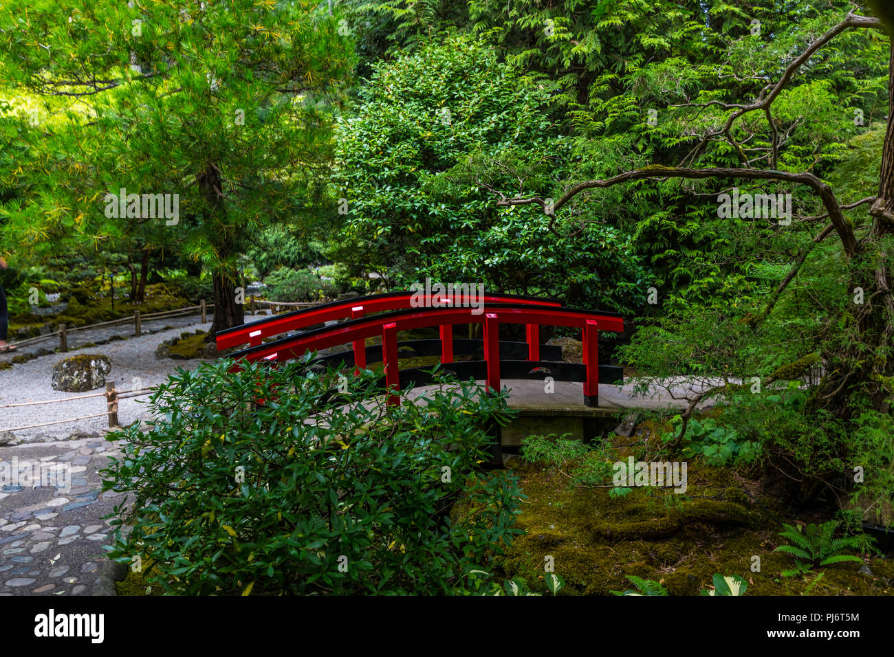 In the Japanese Garden at Butchart Gardens inear Victoria British ...