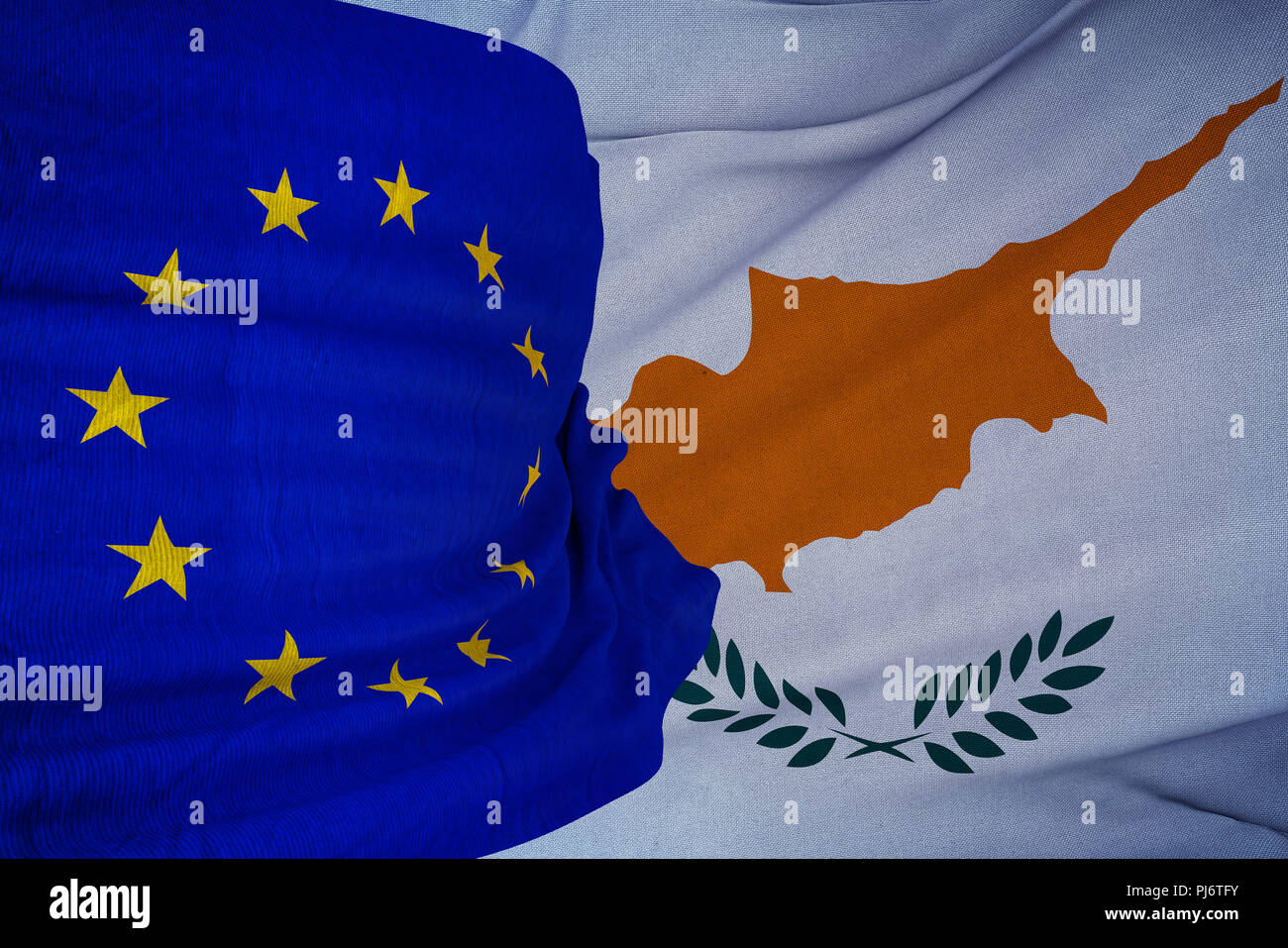 Cyprus, European Union Flag Stock Photo - Alamy